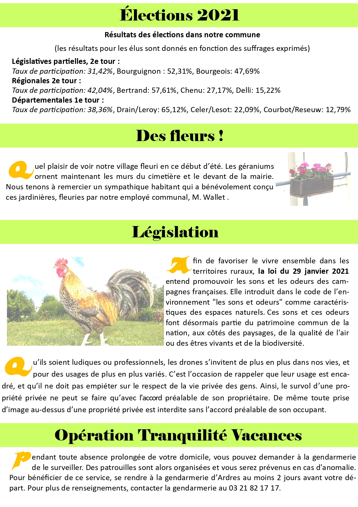 Informations juillet 2021 - Bienvenue à Clerques